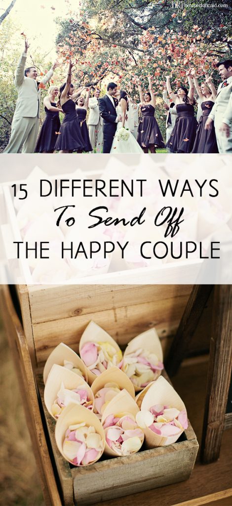 15 Different Ways To Send Off The Happy Couple ~ Oh My Veil